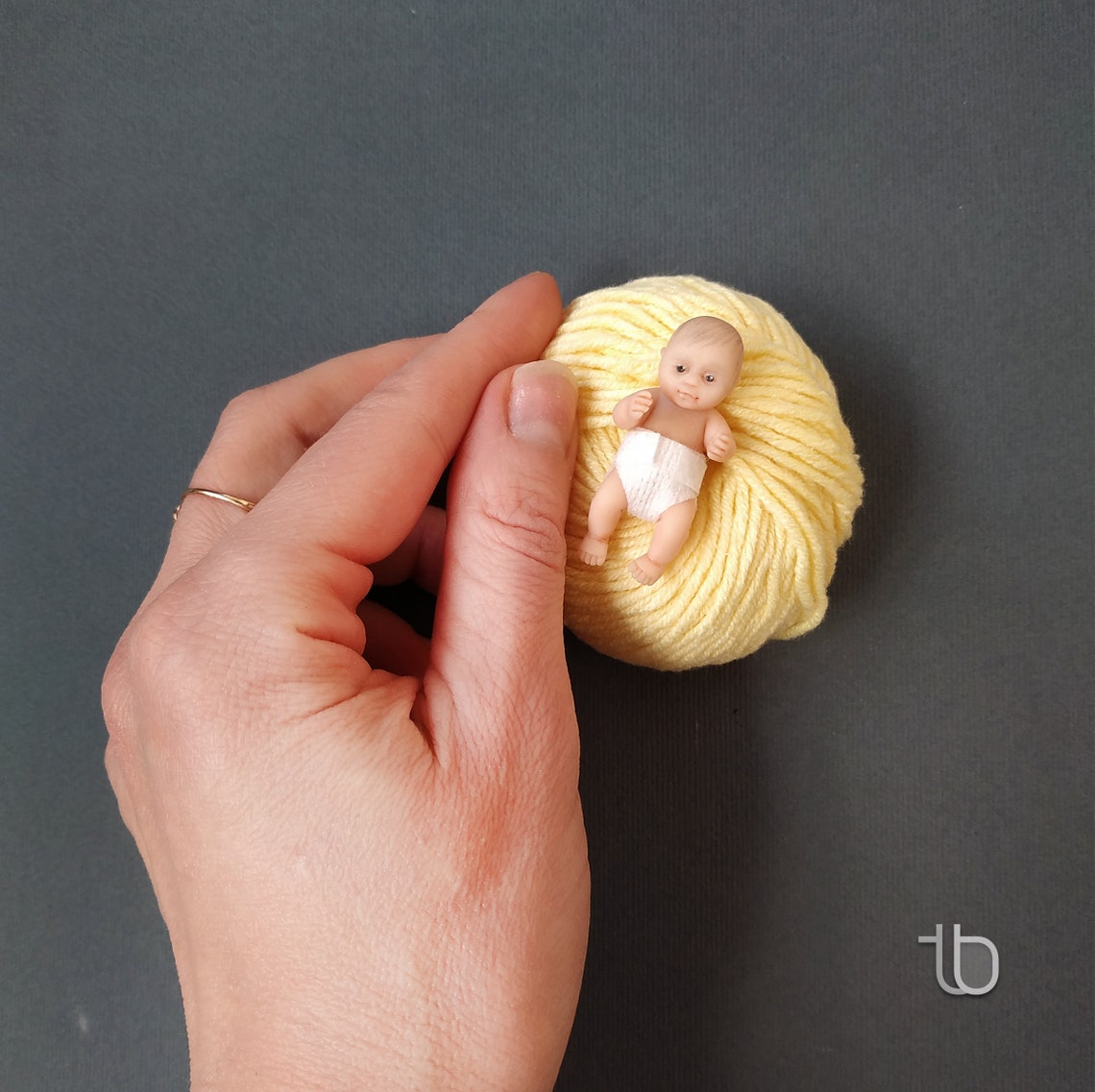 Miniature Polymer Clay Baby Doll. Lovely Keepsake Gift Tiny | Etsy