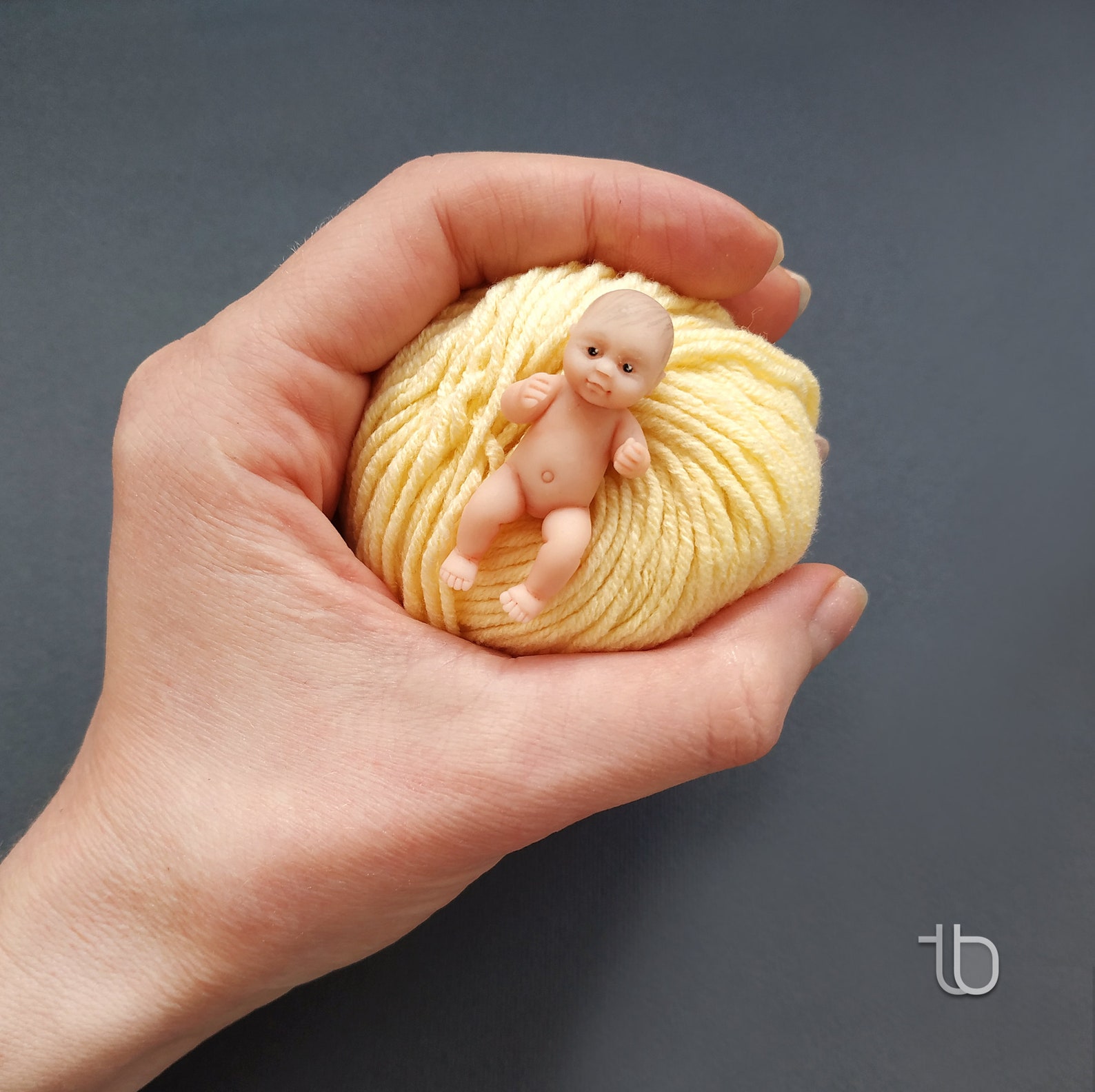 Miniature Polymer Clay Baby Doll. Lovely Keepsake Gift Tiny | Etsy