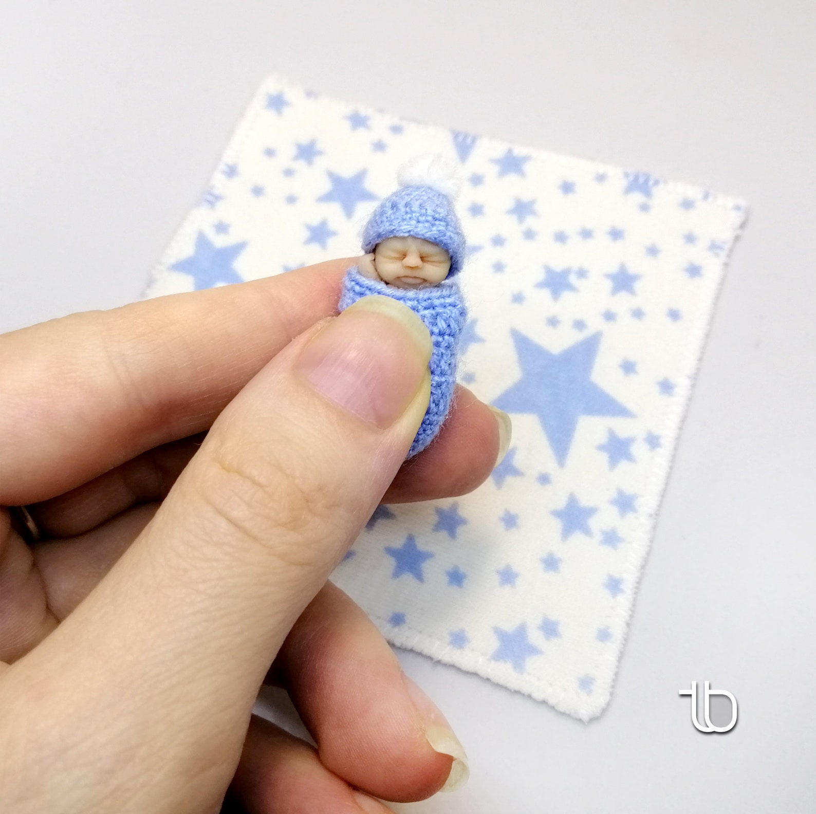 OOAK Polymer Clay Baby Doll 1:12 Mini Reborn Newborn Realistic | Etsy