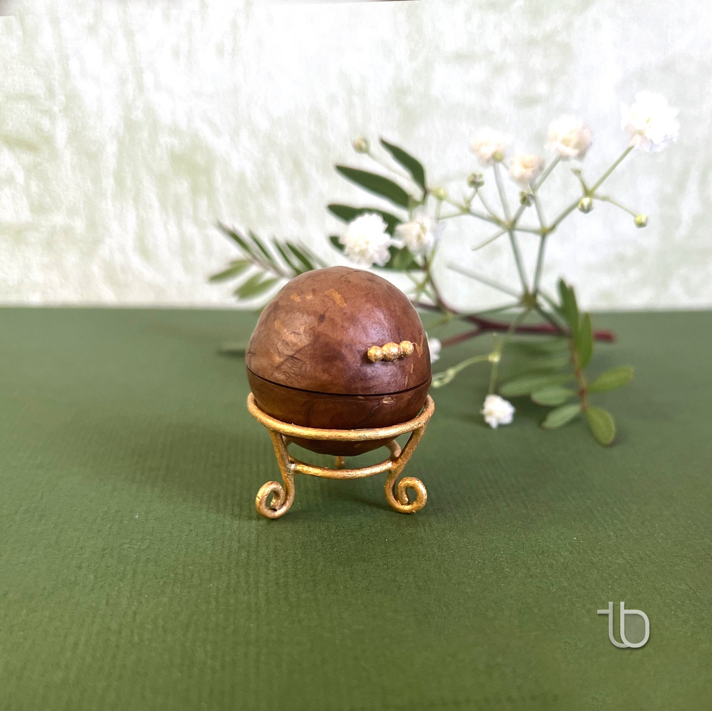 Tiny Elf Baby Doll in a Nut Shell. Realistic Fairy Mini Oak Baby Doll ...
