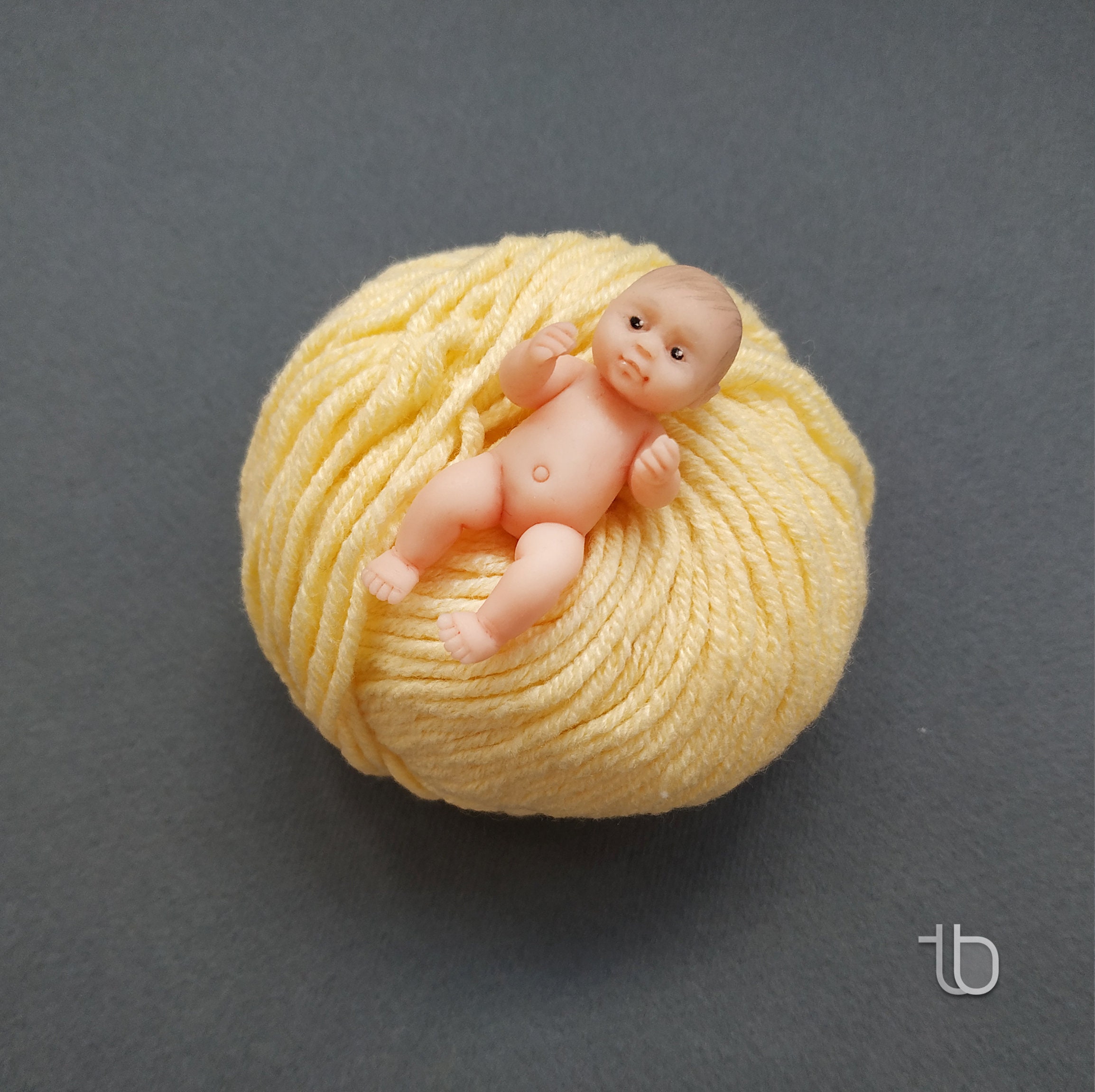 Miniature Polymer Clay Baby Doll. Lovely Keepsake Gift Tiny | Etsy