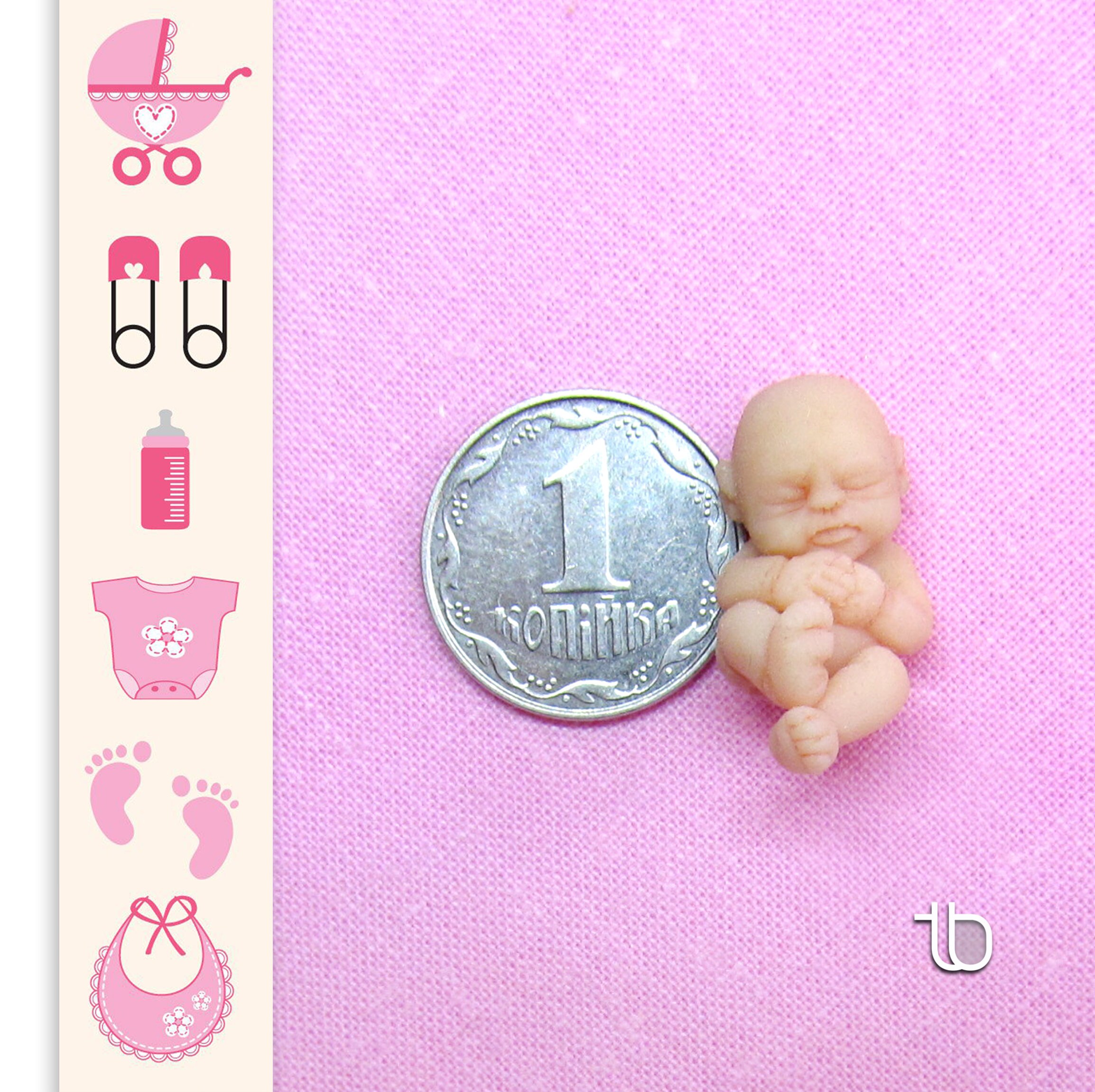 Tiny Mini Reborn Baby. Realistic Doll OOAK Miniature Polymer | Etsy