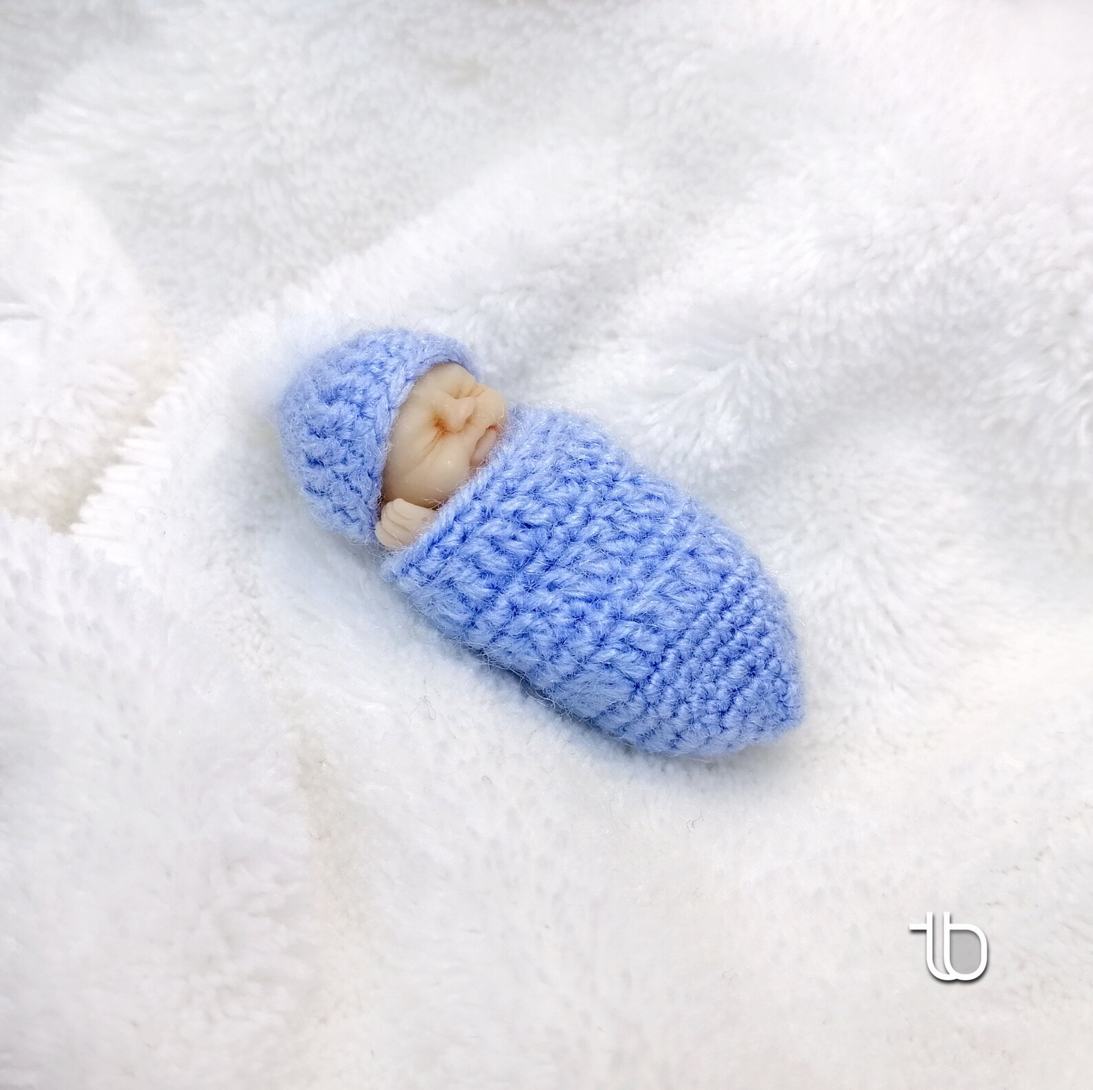 OOAK Polymer Clay Baby Doll 1:12 Mini Reborn Newborn Realistic | Etsy