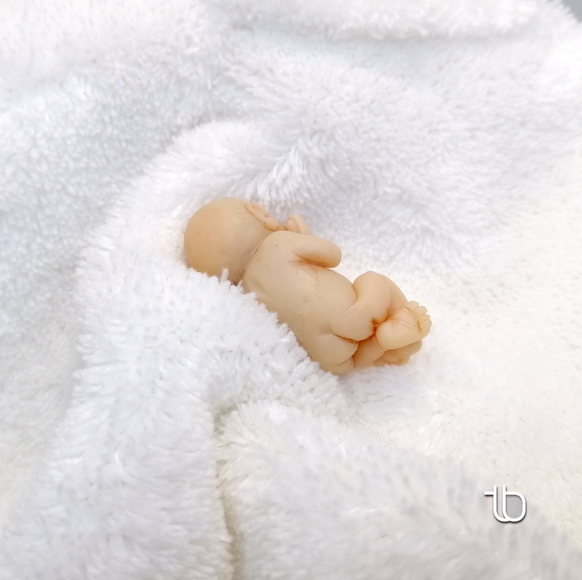 OOAK Polymer Clay Baby Doll 1:12 Mini Reborn Newborn Realistic | Etsy