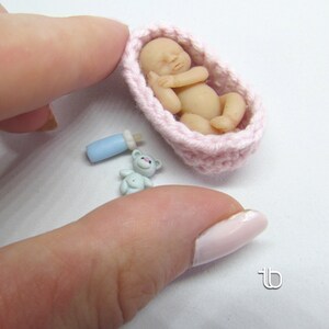 Micro Mini Newborn TWINS Polymer Clay Baby Original Hand Sculpted Art ...