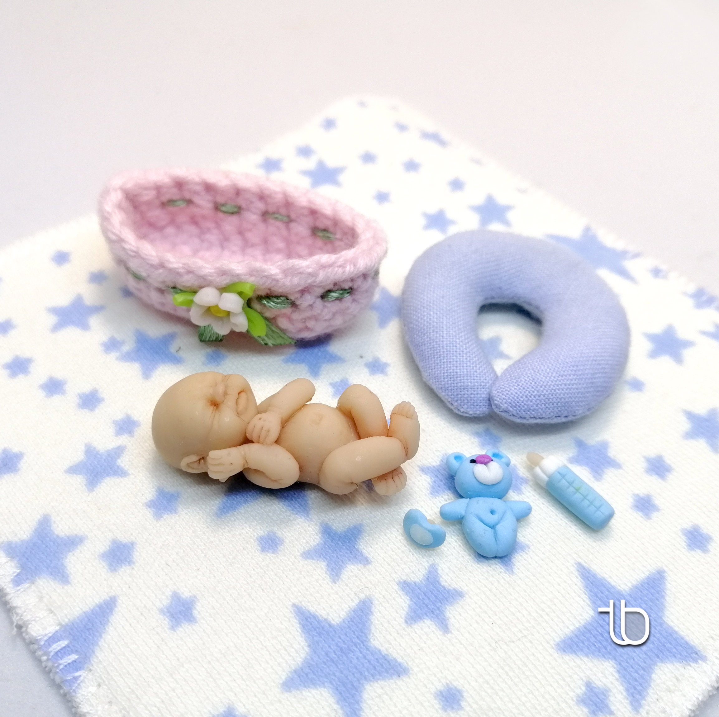 OOAK Polymer Clay Baby Doll 1:12 Mini Reborn Newborn Realistic - Etsy