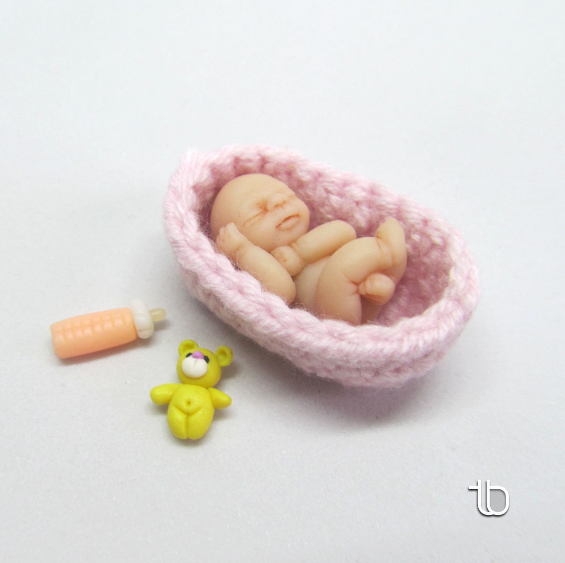 Polymer Clay OOAK Micro Baby Tiny Baby Ooak Doll Miniature - Etsy UK
