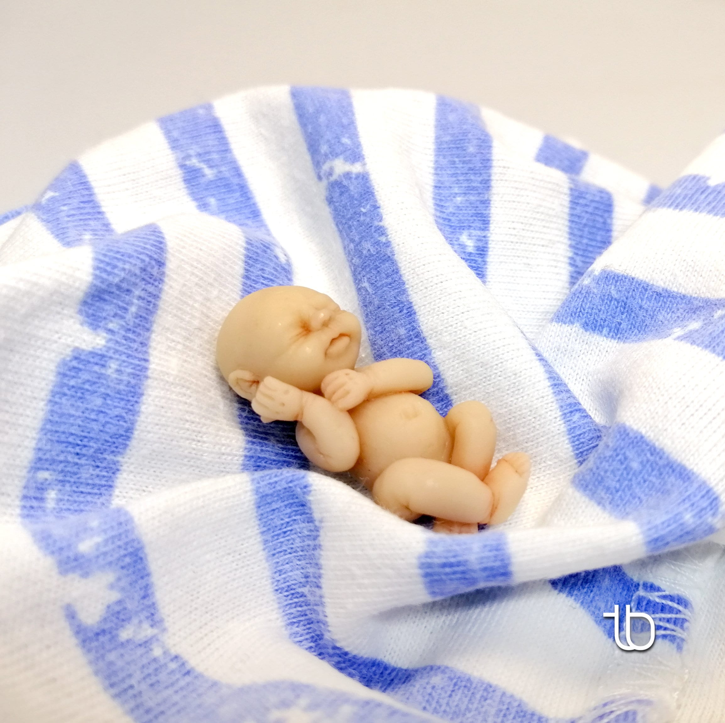 OOAK Polymer Clay Baby Doll 1:12 Mini Reborn Newborn Realistic | Etsy