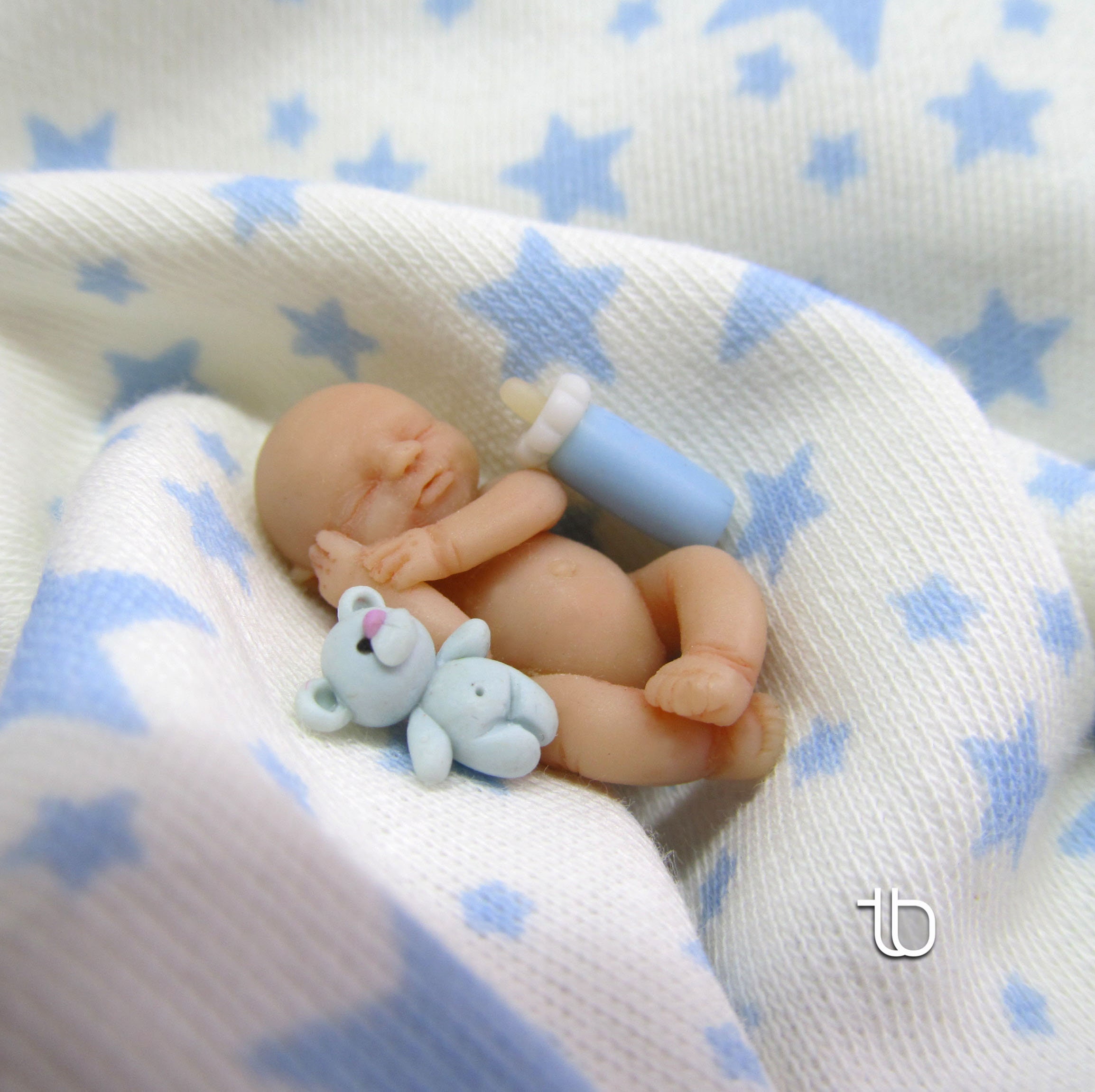 Micro Newborn Babies Polymer Clay Original Hand Sculpted Art - Etsy