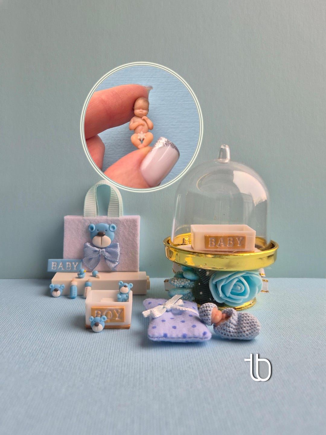 OOAK Micro Miniature Reborn Baby Doll, Realistic Hand-sculpted Polymer ...