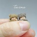 Micro Mini Newborn Twins Teddy Bear Polymer Clay Original Hand-free ...