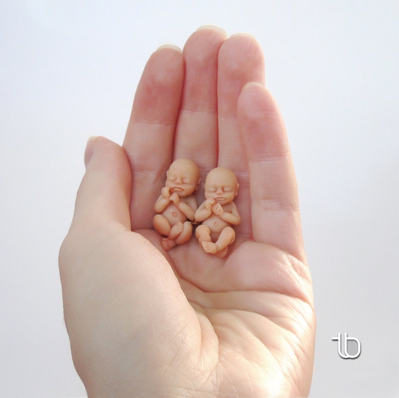Tiny Polymer Clay Ooak Babies for Dollhouse. Miniature Reborn | Etsy