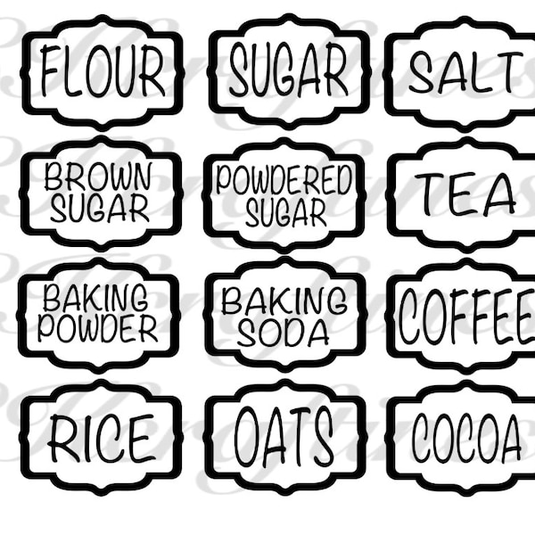 Canister Labels - Etsy