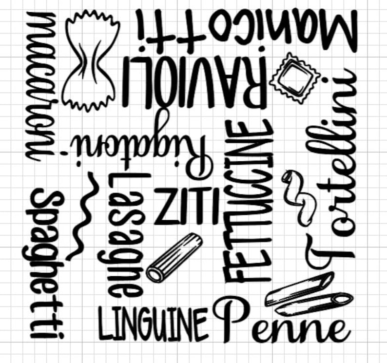 SVG DIGITAL FILE for Kitchen Aid Mixer Decal. Pasta, Italian, Kitchen ...
