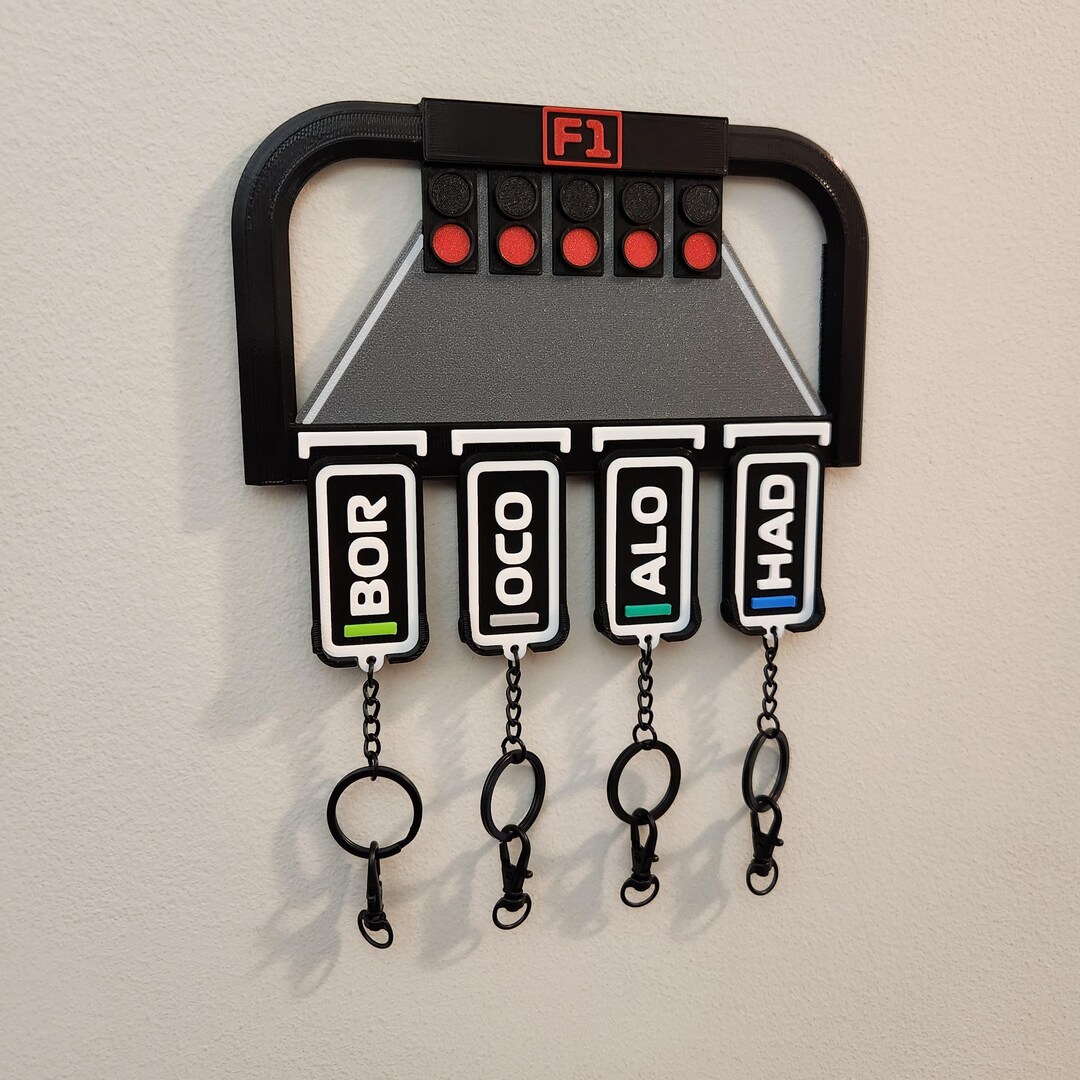 F1 Motorsport Keychain Holder With 4 Keychains | Formula One Racing ...