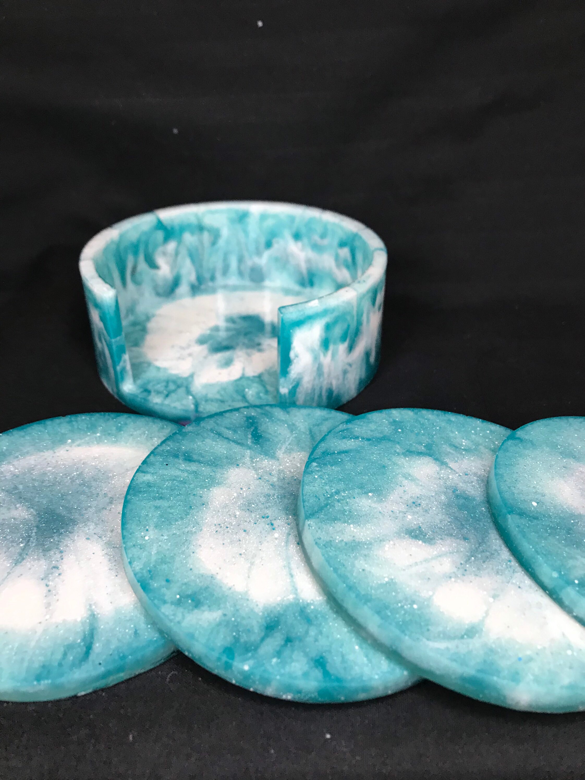 Resin Coaster Set - Etsy