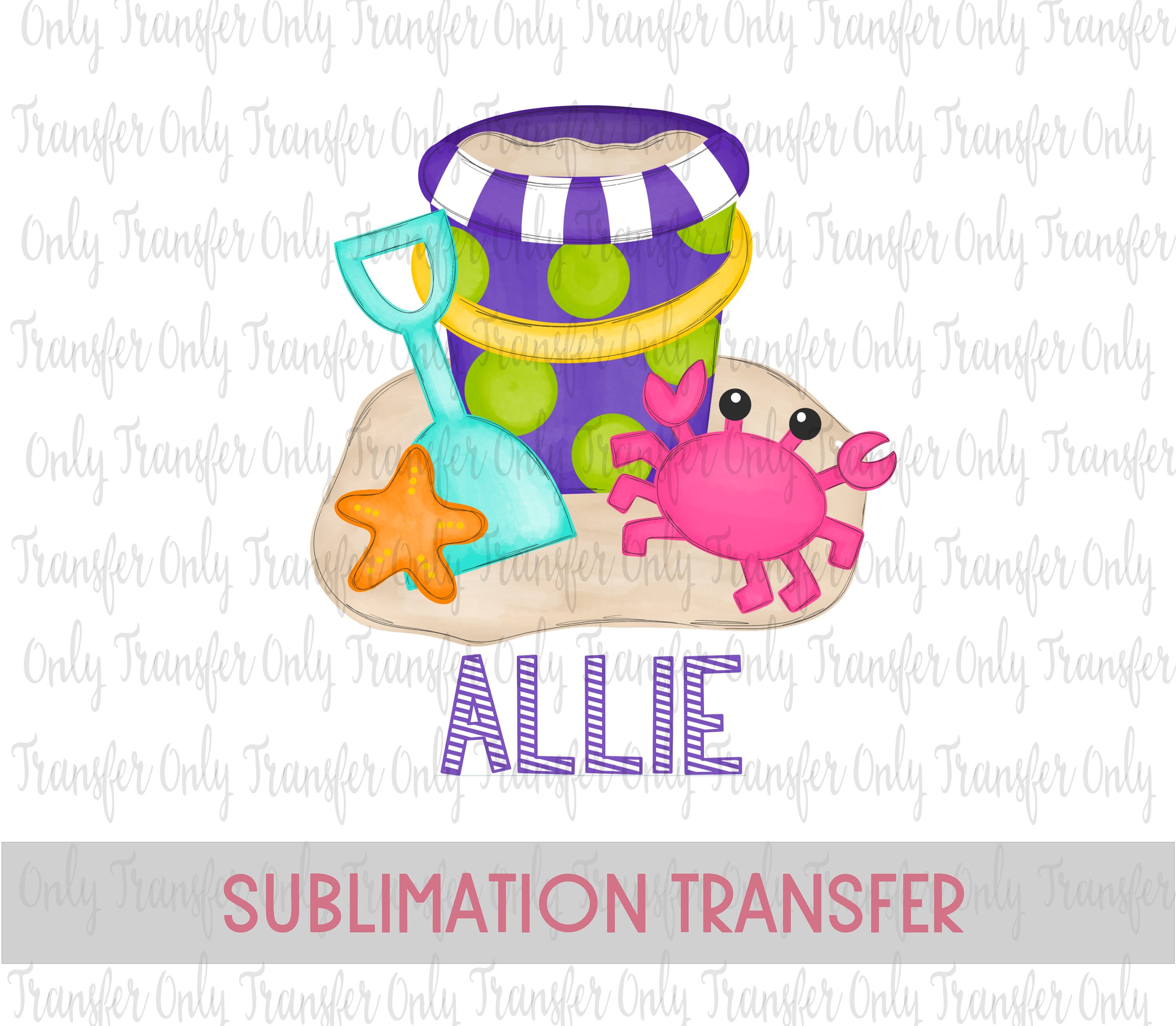 Ready to Press Transfer Girls Beach Sublimation Transfer Personalized ...