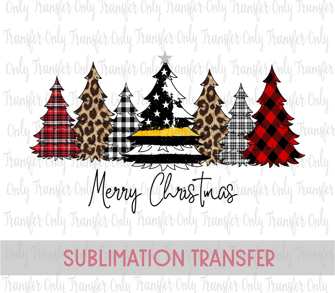 Dispatcher Christmas Tree Sublimation Transfer / Thin Yellow Line ...