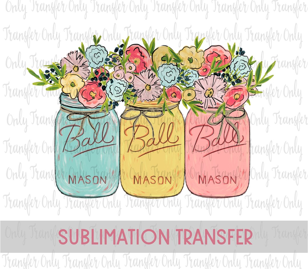 Easter Sublimation Transfer / Spring Flowers / Sublimation Transfer ...