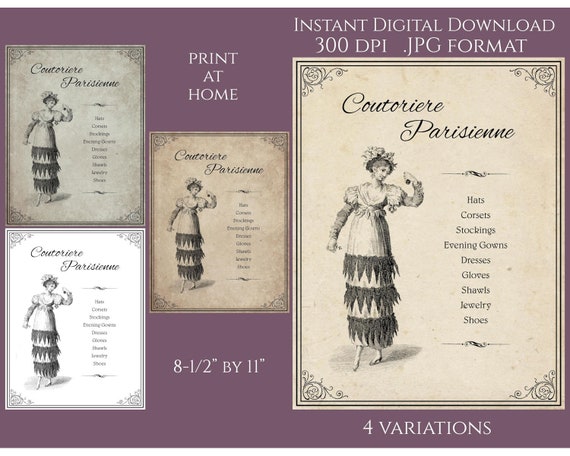 Vintage-style Digital Instant Download Printable Country | Etsy