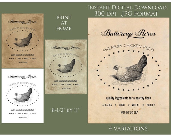 Farmhouse Digital Instant Download Printable Country Primitive | Etsy