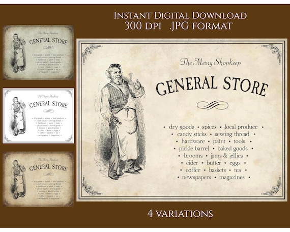 Vintage-style Digital Instant Download Printable Country - Etsy