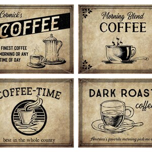 Farmhouse Coffee Labels Digital Instant Download Printable Country ...