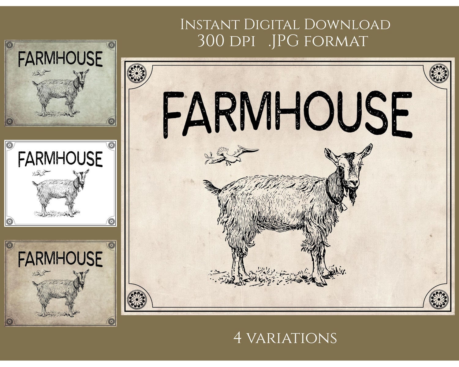 Farmhouse Digital Instant Download Printable Country Primitive Transfer ...