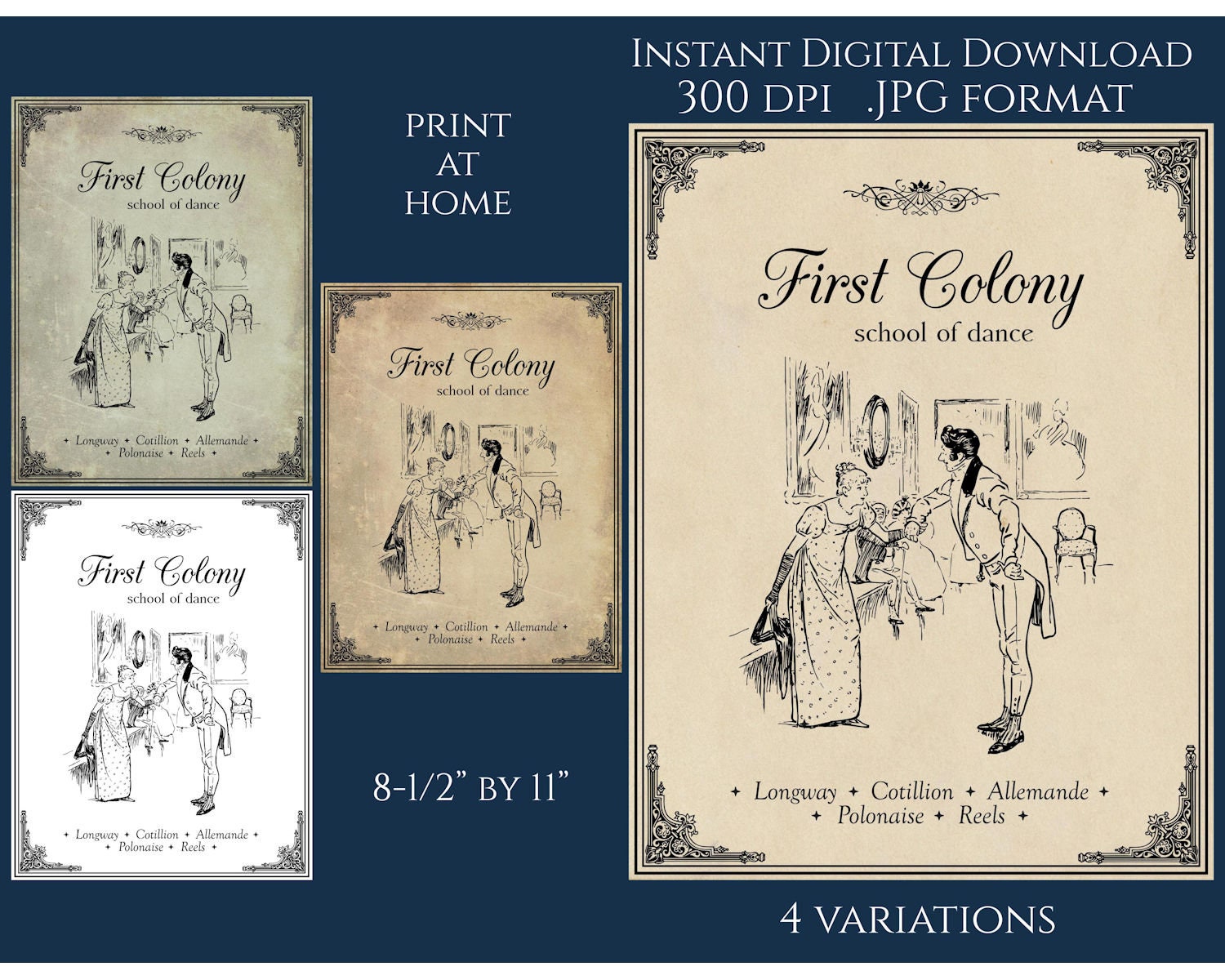Vintage-style Digital Instant Download Printable Country Primitive ...