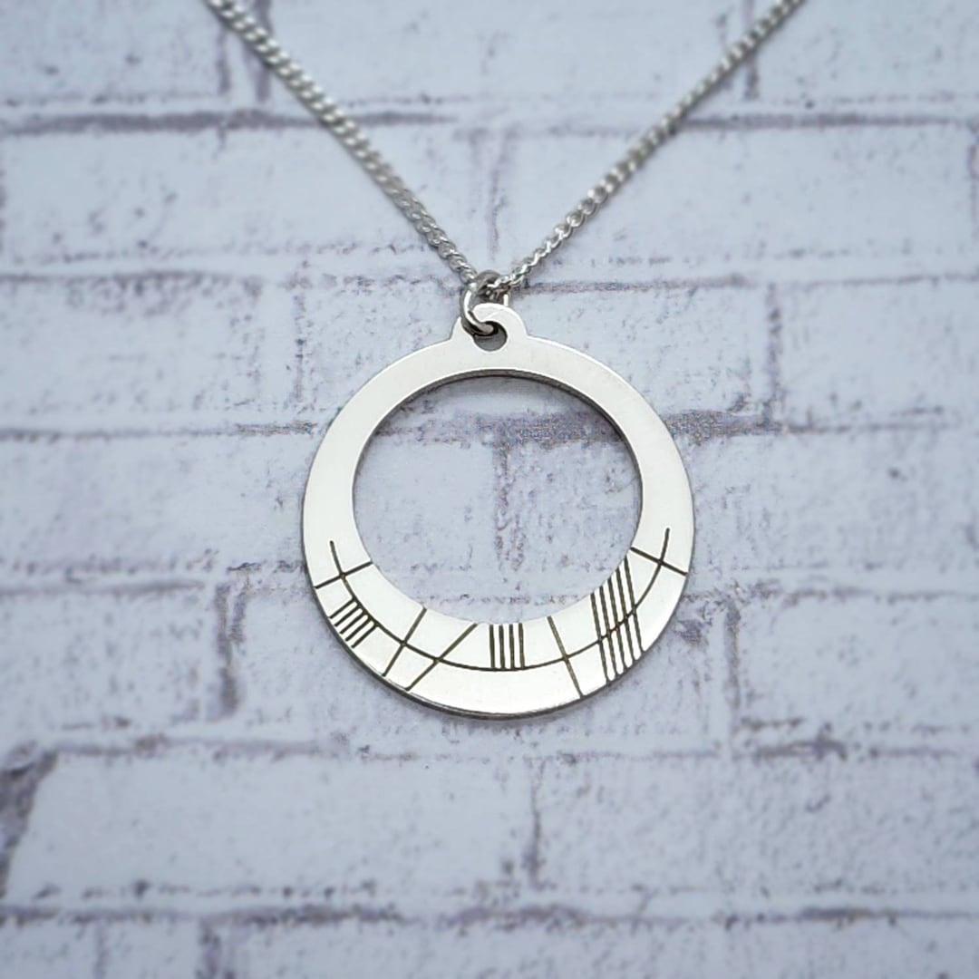 Personalized Circular Ogham Necklace / Celtic Jewelry / Celtic Necklace ...
