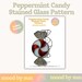 Peppermint Candy Stained Glass for Holiday Crafts Pattern DIY Template ...