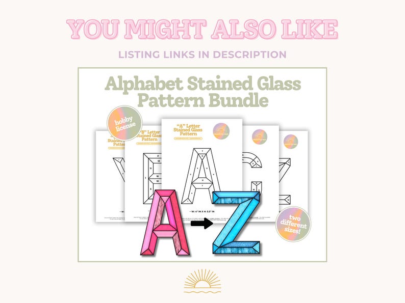 Stained Glass Pattern Letter N Alphabet Pattern Digital Download DIY ...