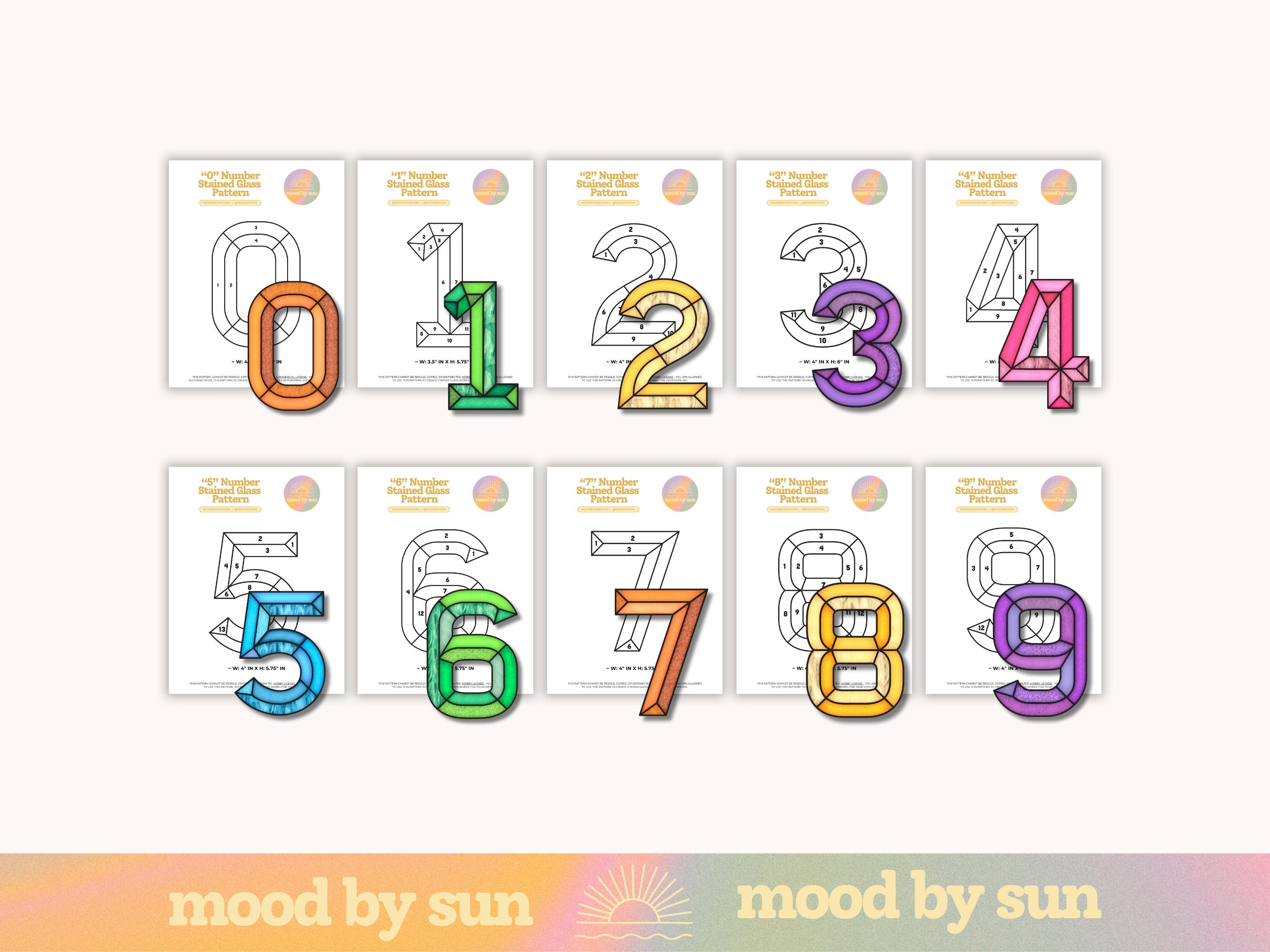 Alphabet Stained Glass Pattern Bundle: Letter & Number DIY Template ...