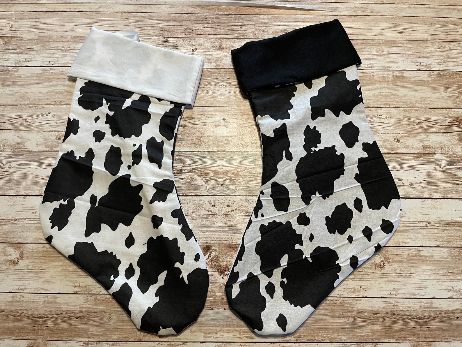 Personalized Custom Cow Print Christmas Stocking - Etsy