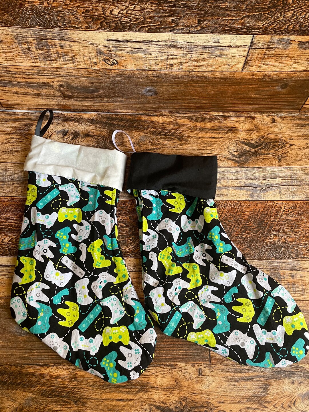 Personalized Custom Video Game Controller Print Christmas Stocking - Etsy