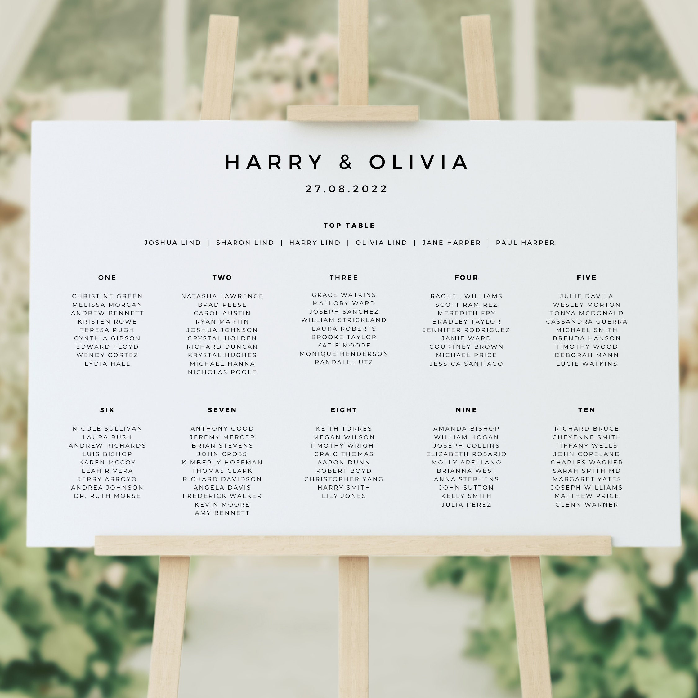 Wedding Table Wedding Seating Plan Personalised Wedding - Etsy UK