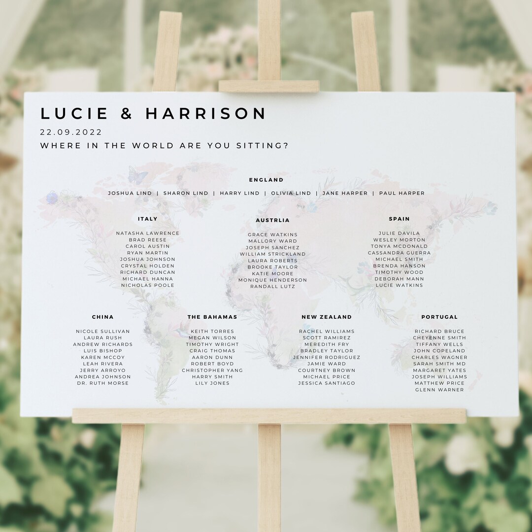 Wedding Table Wedding Seating Plan Travel Wedding Seating Plan World ...