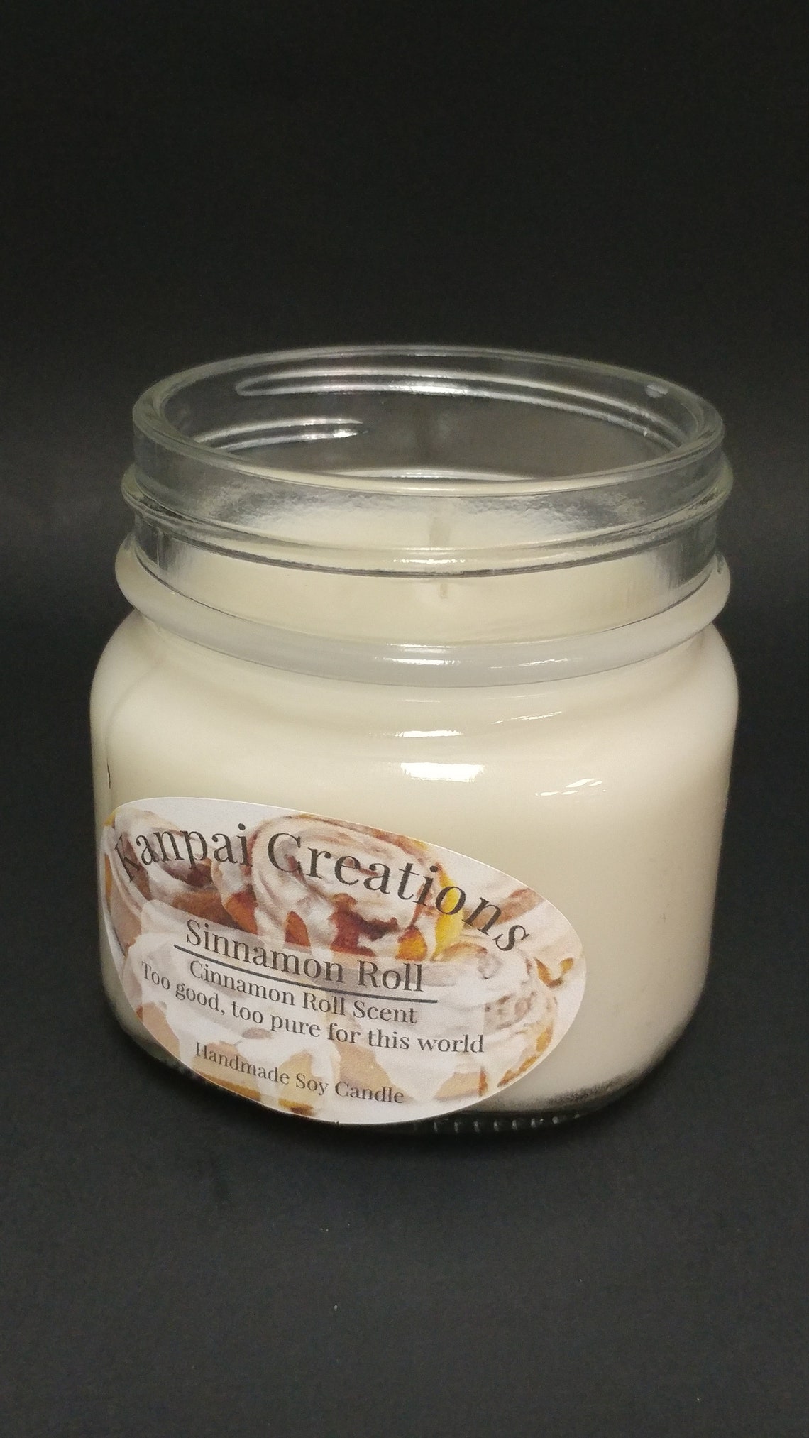 Sinnamon Roll Cinnamon scented soy candle | Etsy