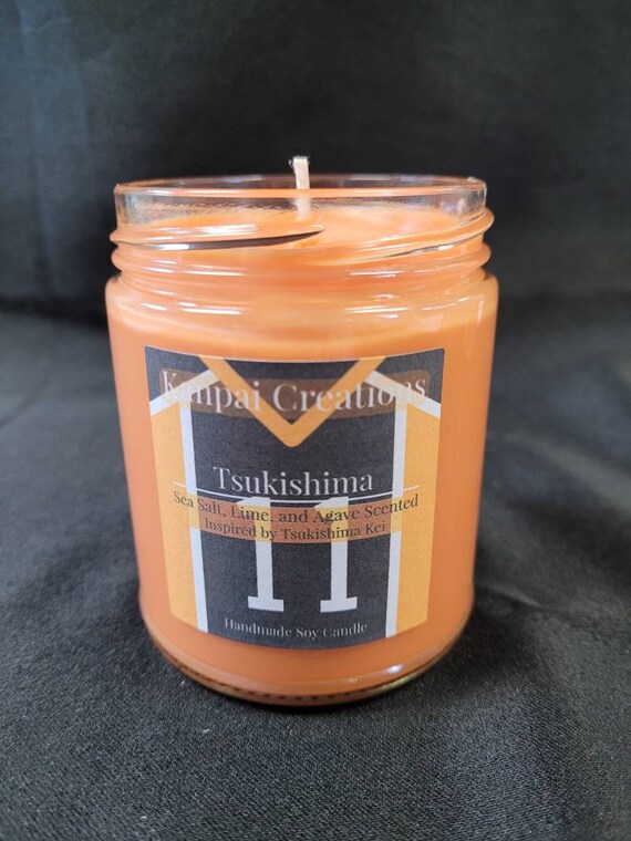 Tsukishima Sea Salt Lime and Agave Scented Anime Candle | Etsy