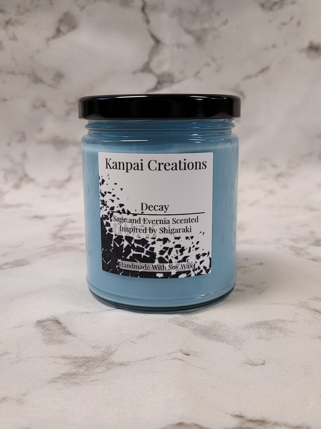 Decay, Evernia and Sage Scented, Anime Candle - Etsy