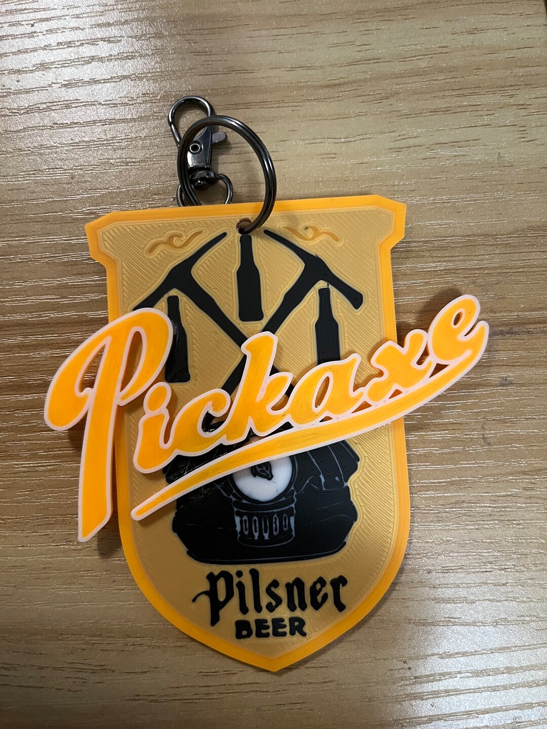 Fallout Inspired Pickaxe Pilsner Backpack Keychain - Etsy