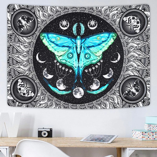 Lunar Moth Tapestry - Etsy
