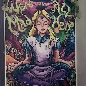 Alice in Wonderland Trippy Pshychedelic Hippie Zodiac Moon Phase ...