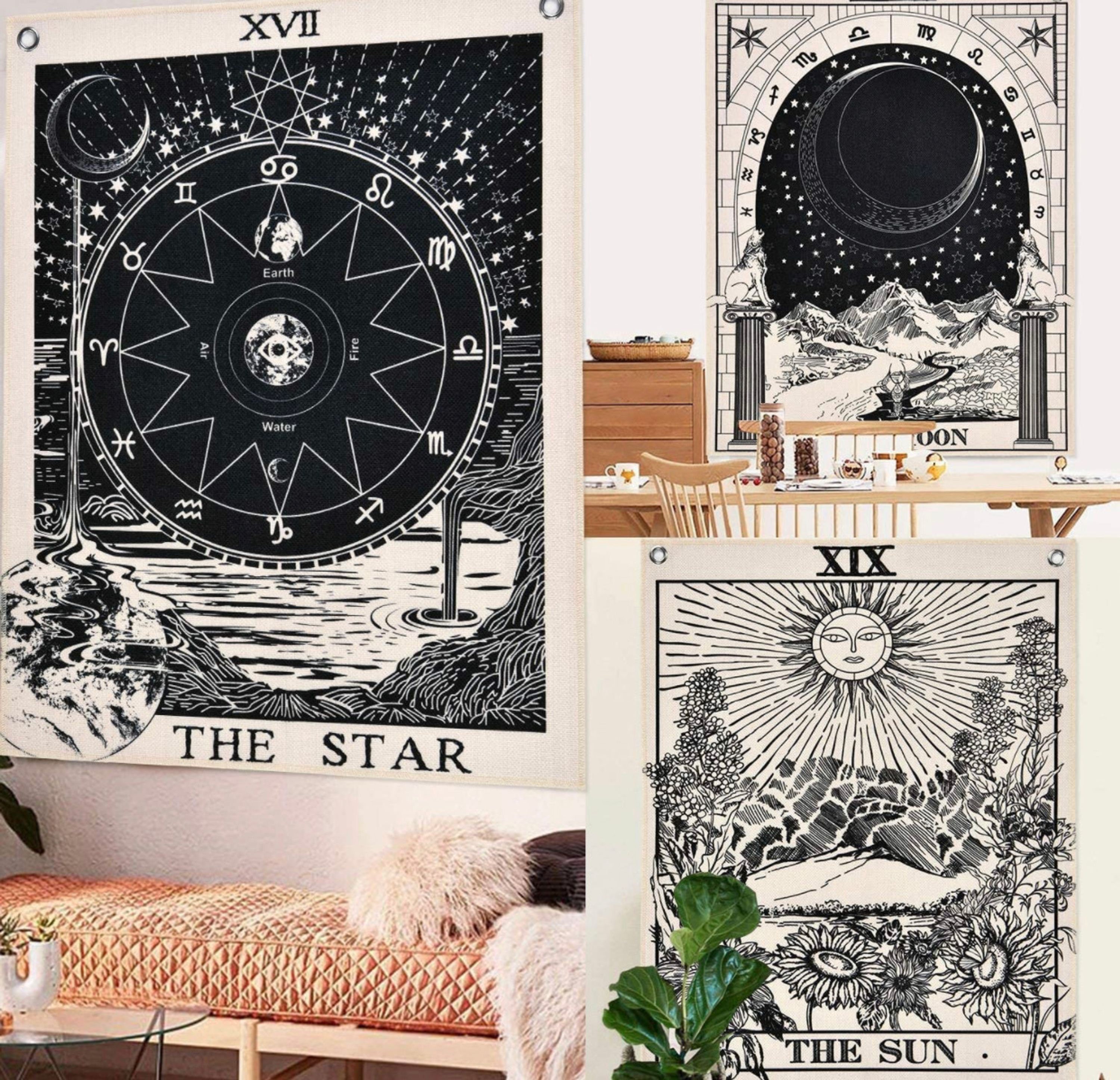 Original tarot tapestries Psychedelic Tapestry Home Decor Wall | Etsy