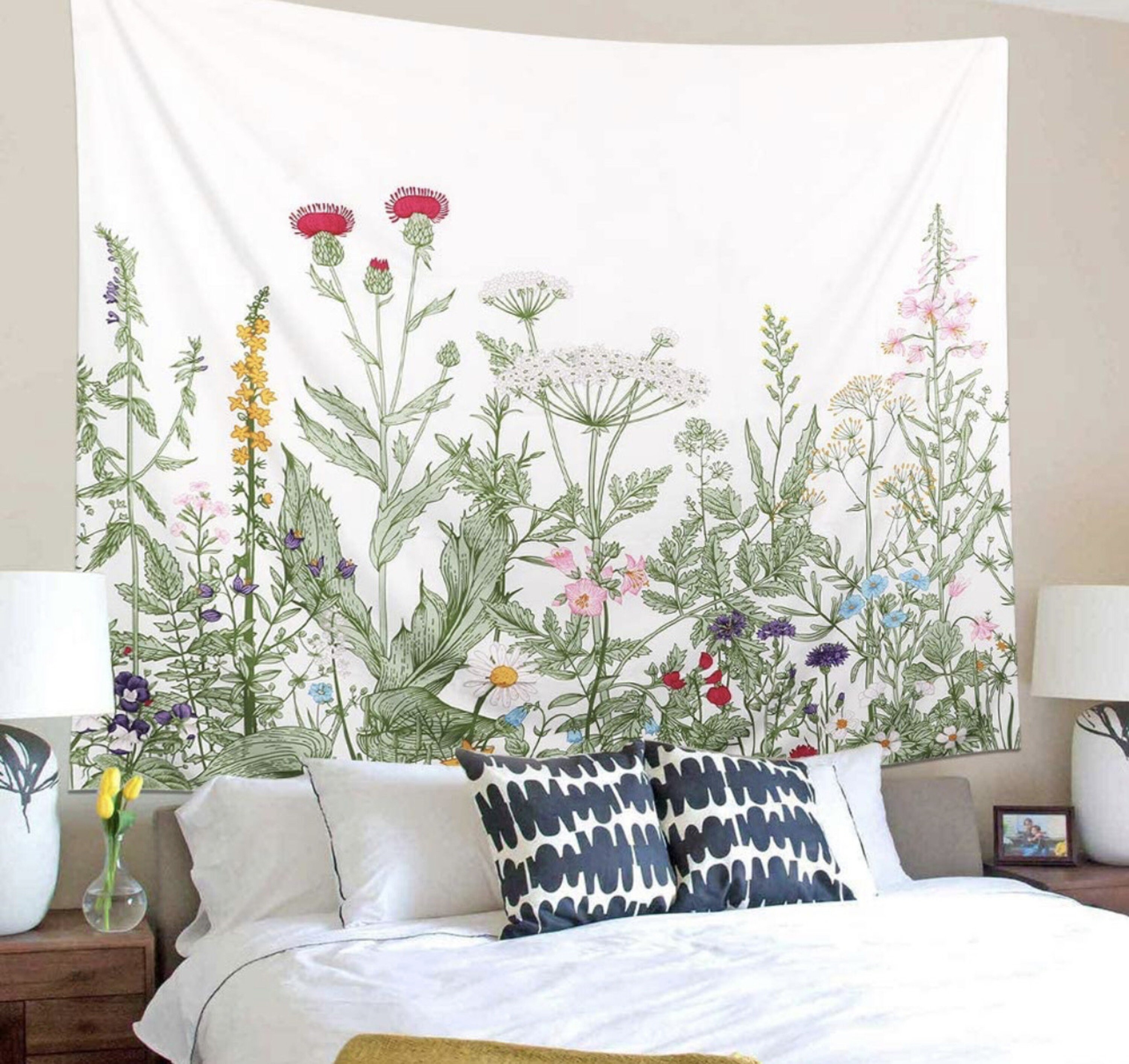 Nasturtium Flower Tapestry Colorful Floral Plants Tapestry - Etsy UK