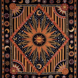 Psychedelic Indian Mandala, Hippie, Trippy, Celestial Floral Sun Flower ...