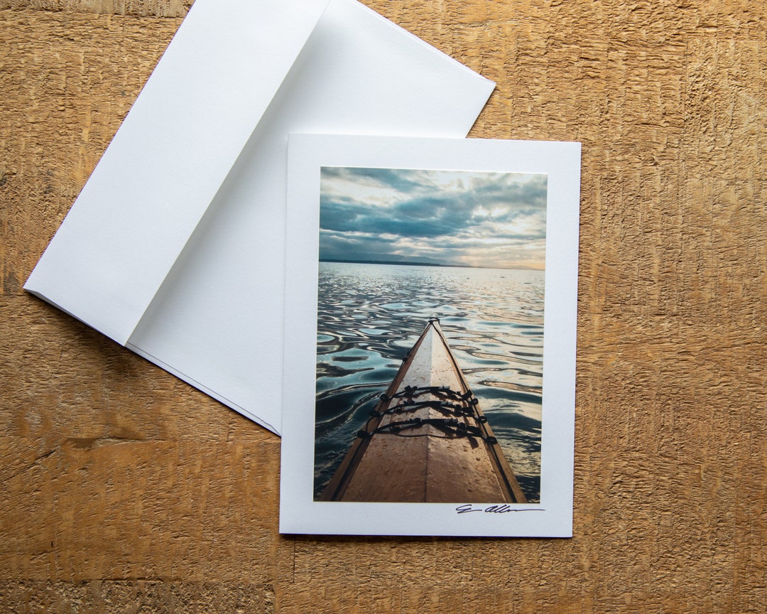 Wooden Kayak Note Card - 5x7 Folding Card - Fine Art Photography - Etsy