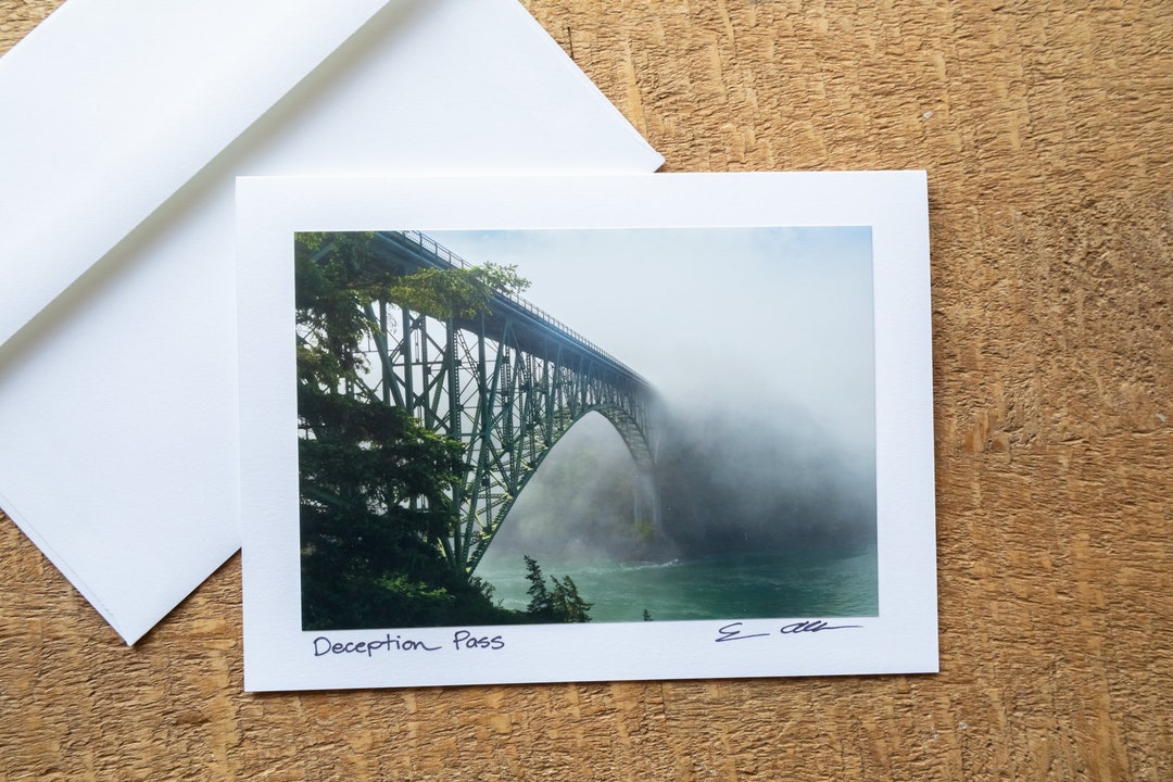 Deception Pass Fog - 5x7 Folding Note Card - Fine Art Photography - Etsy