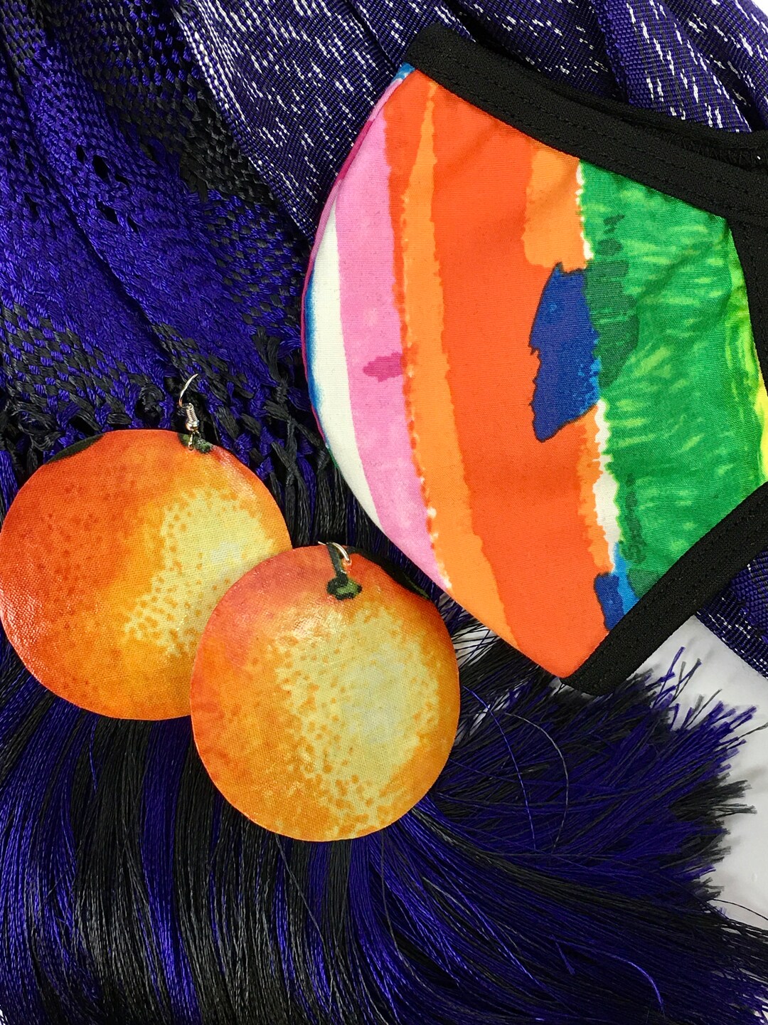 Abstract Colors Print Handmade Two-panel Three-layer Face Mask - Etsy