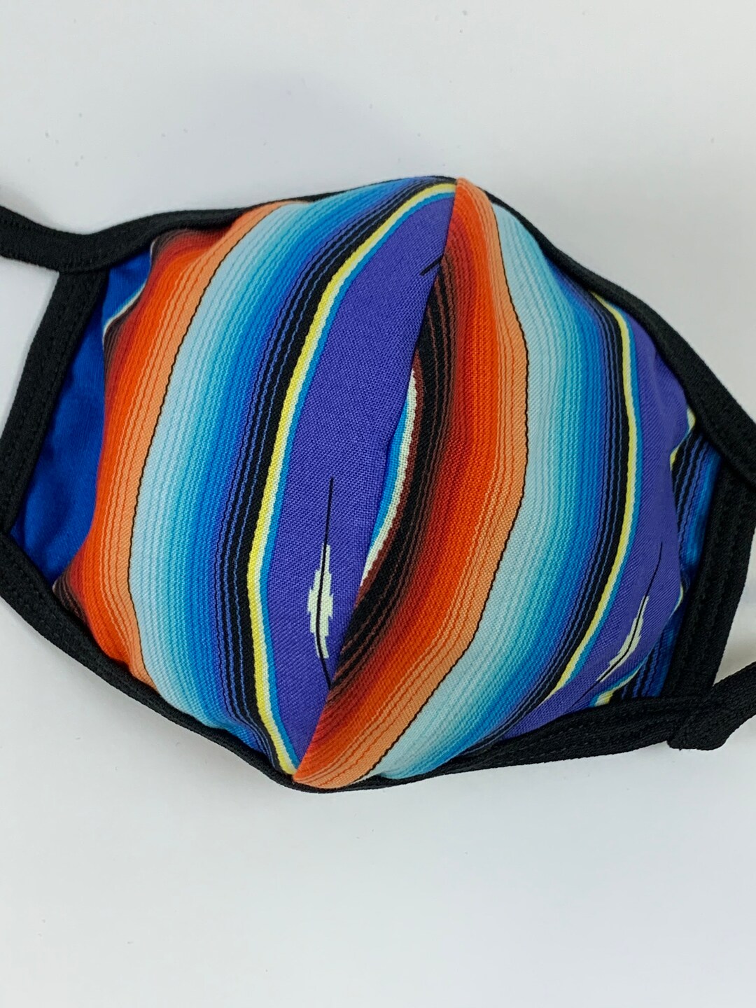 Zarape Print Handmade Two-panel Three-layer Face Mask XL Maximum ...